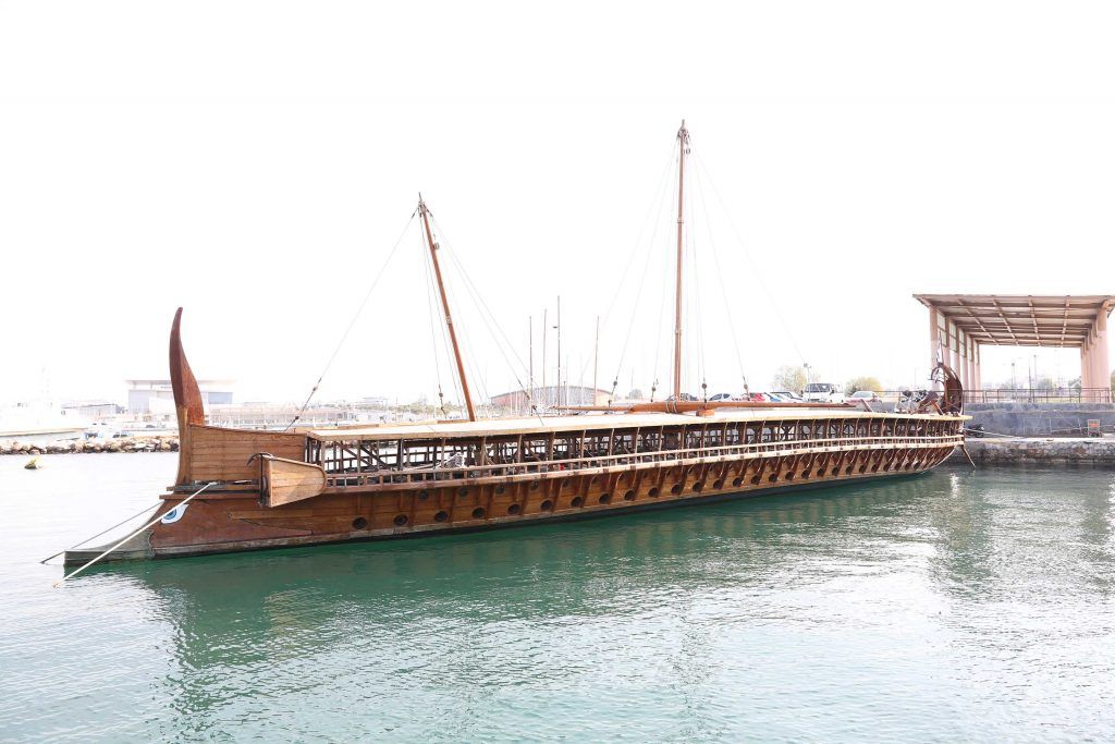 The iconic Greek ship, Trireme | Throne of Helios 9D Cinema Rhodes